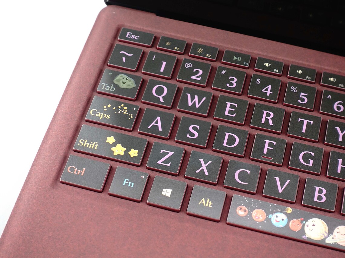 Cute Space Surface Book Individual Keys Stickers Surface Laptop Keys ...