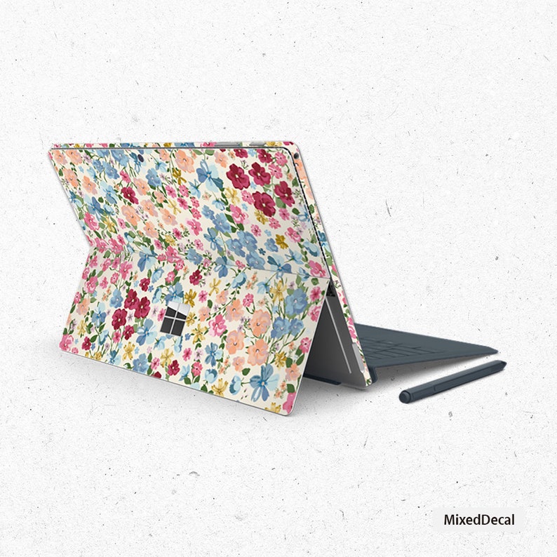 Retro Floral Surface Pro Sticker Surface Pro 7 Skin | Etsy