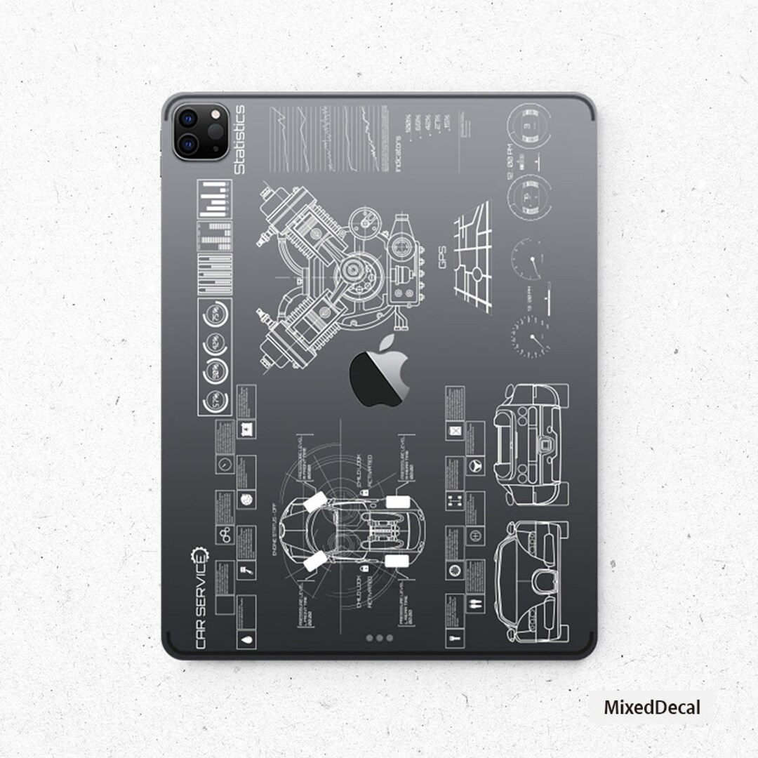 Clear Car Workshop iPad 7 Skin iPad Pro 10.5 Decal Sticker New iPad Pro ...