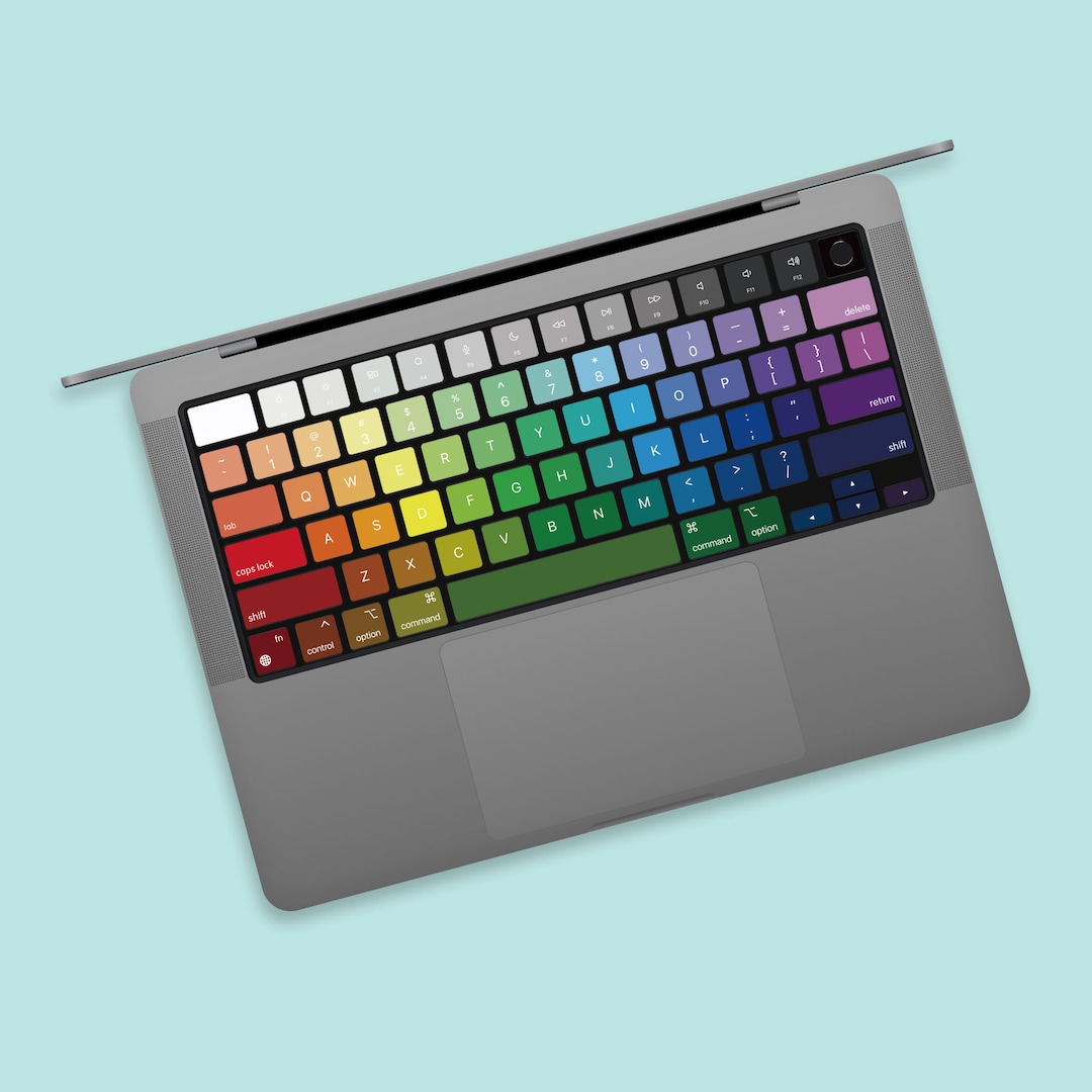 Rainbow MacBook Keyboard Laptop Stickers Keyboard Decal MacBook Air 13 ...
