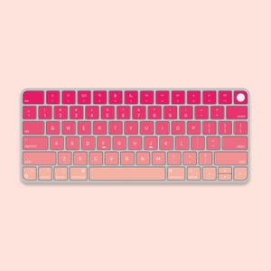 Gradual Light Pink Keyboard Sticker for Magic Keyboard With Touch ID ...