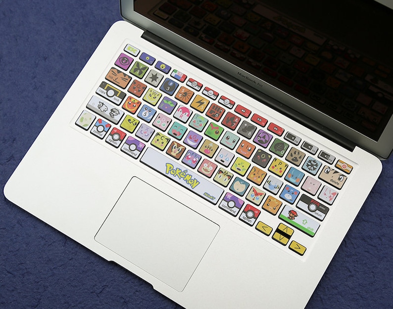 Pokemon keyboard Stickers Laptop keyboard Cover Vinyl MacBook | Etsy
