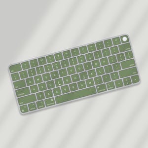 Soft Matte Green Apple Magic Keyboard Stickers, Solid Sage Keycap ...