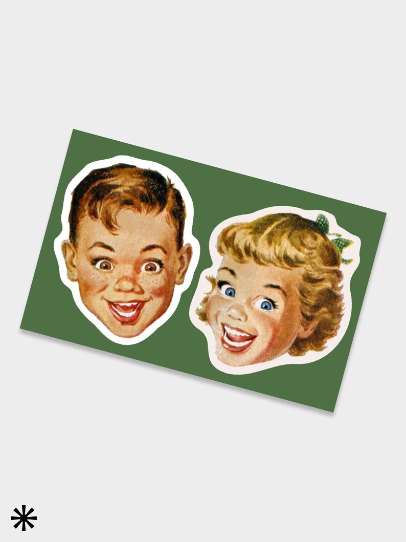 Nostalgic Retro Sticker the 1950s Vintage Images Retro - Etsy
