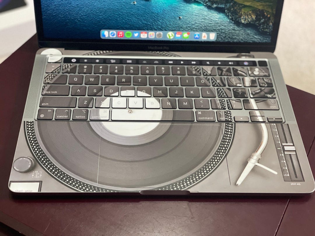 DJ Console MacBook Air Skin | Vinyl Rhythm Theme MacBook Pro Decal ...
