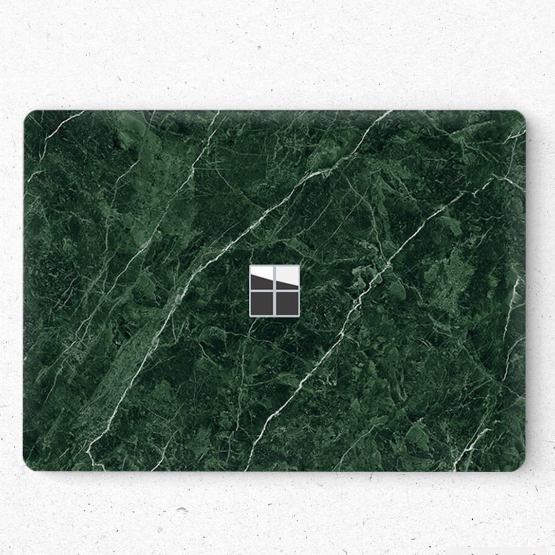 Laptop Stickers Microsoft Surface Book 3 Skin Green Marble Stickers ...