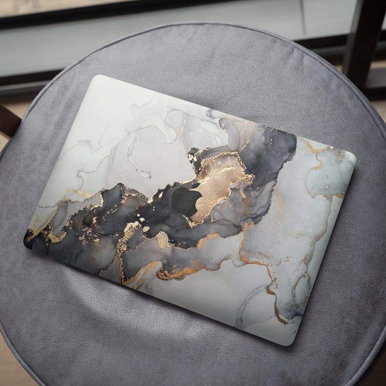 Luxury Gold Marble MacBook Pro Skin | Premium Stone Pattern MacBook Air ...