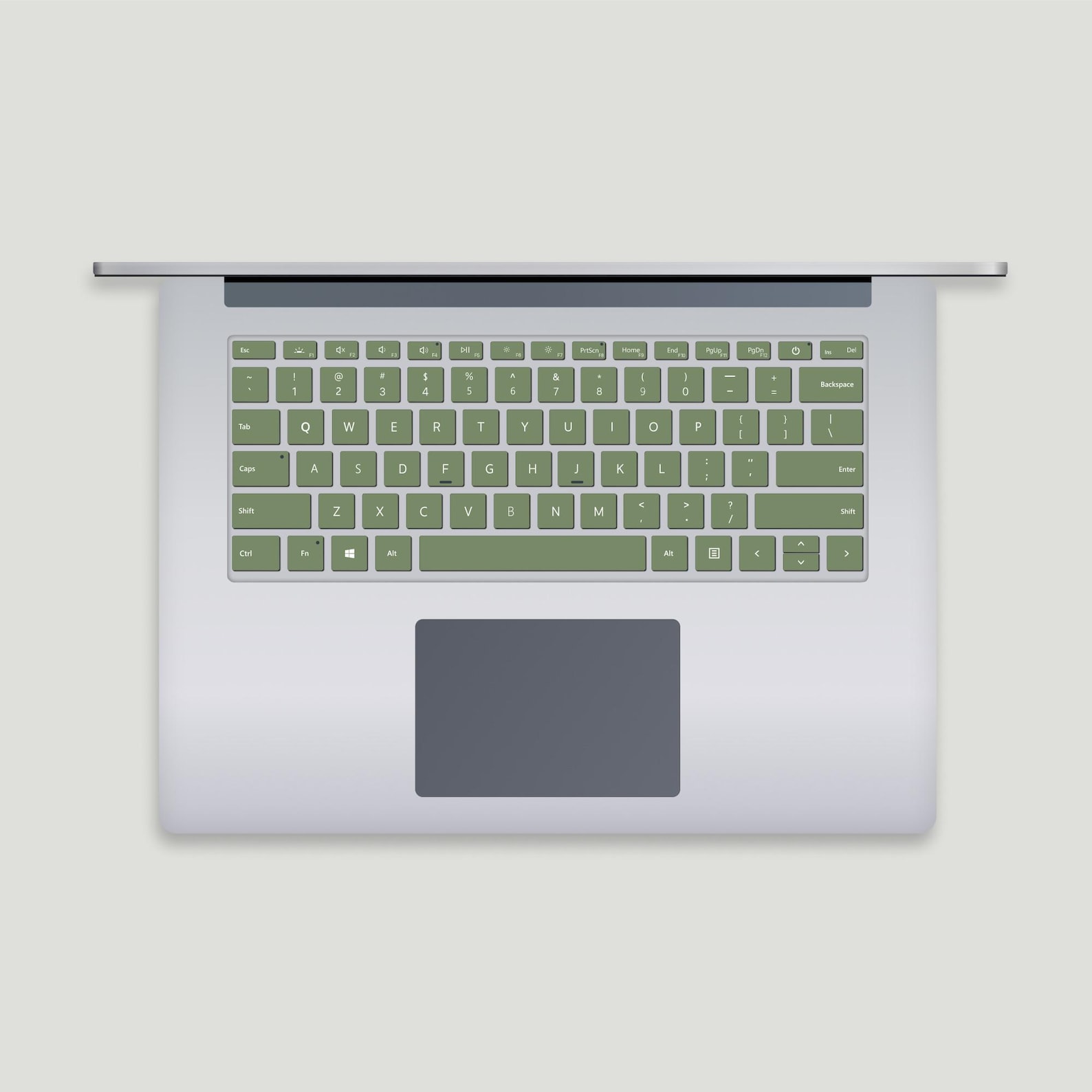 Sage Green Surface Laptop Keyboard Stickers – Minimal Solid Color ...