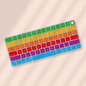Rainbow Keyboard Sticker for Magic Keyboard With Touch ID Model A2449 ...