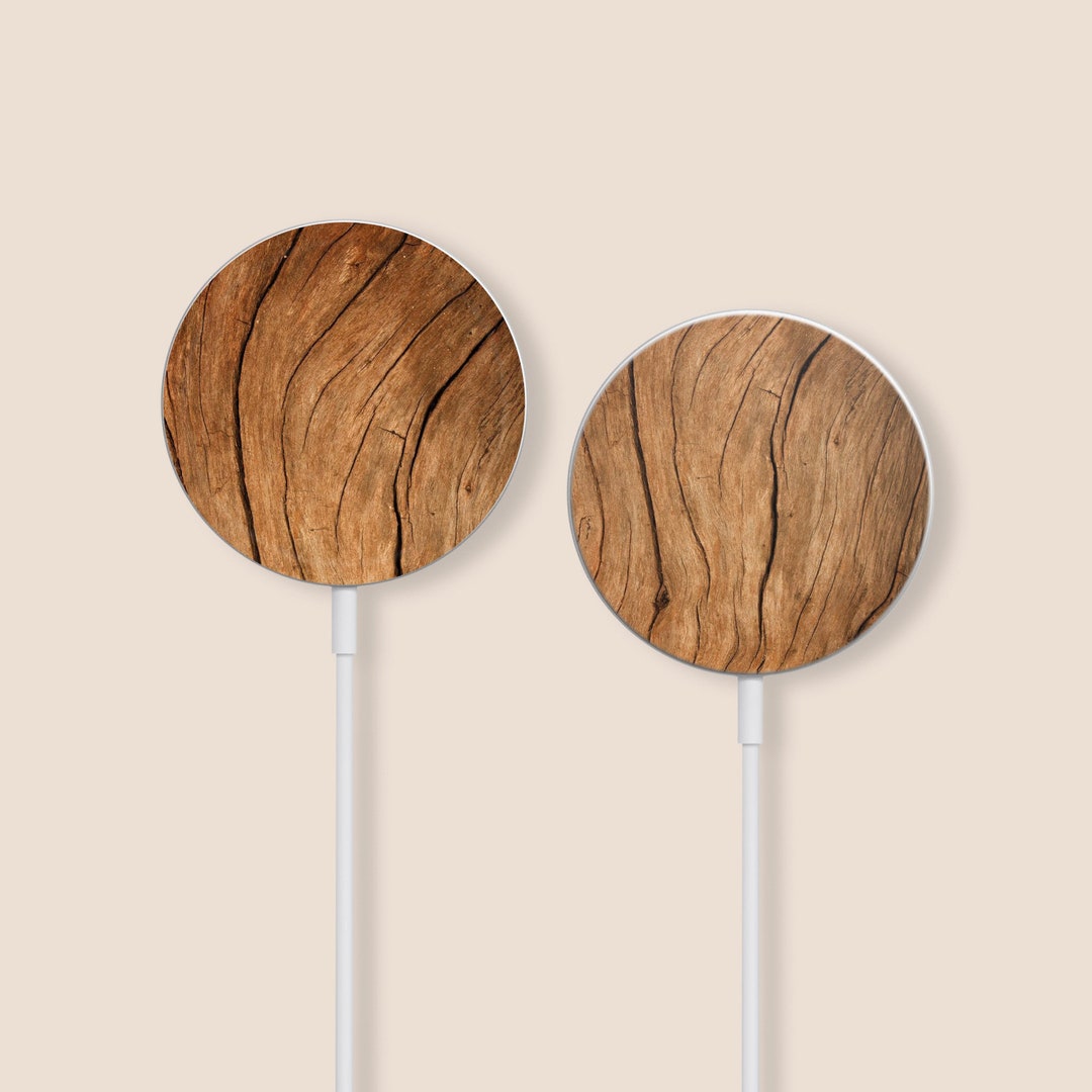 Rustic Timber iPhone Magsafe Charger Skin | Classic Hardwood Magsafe ...