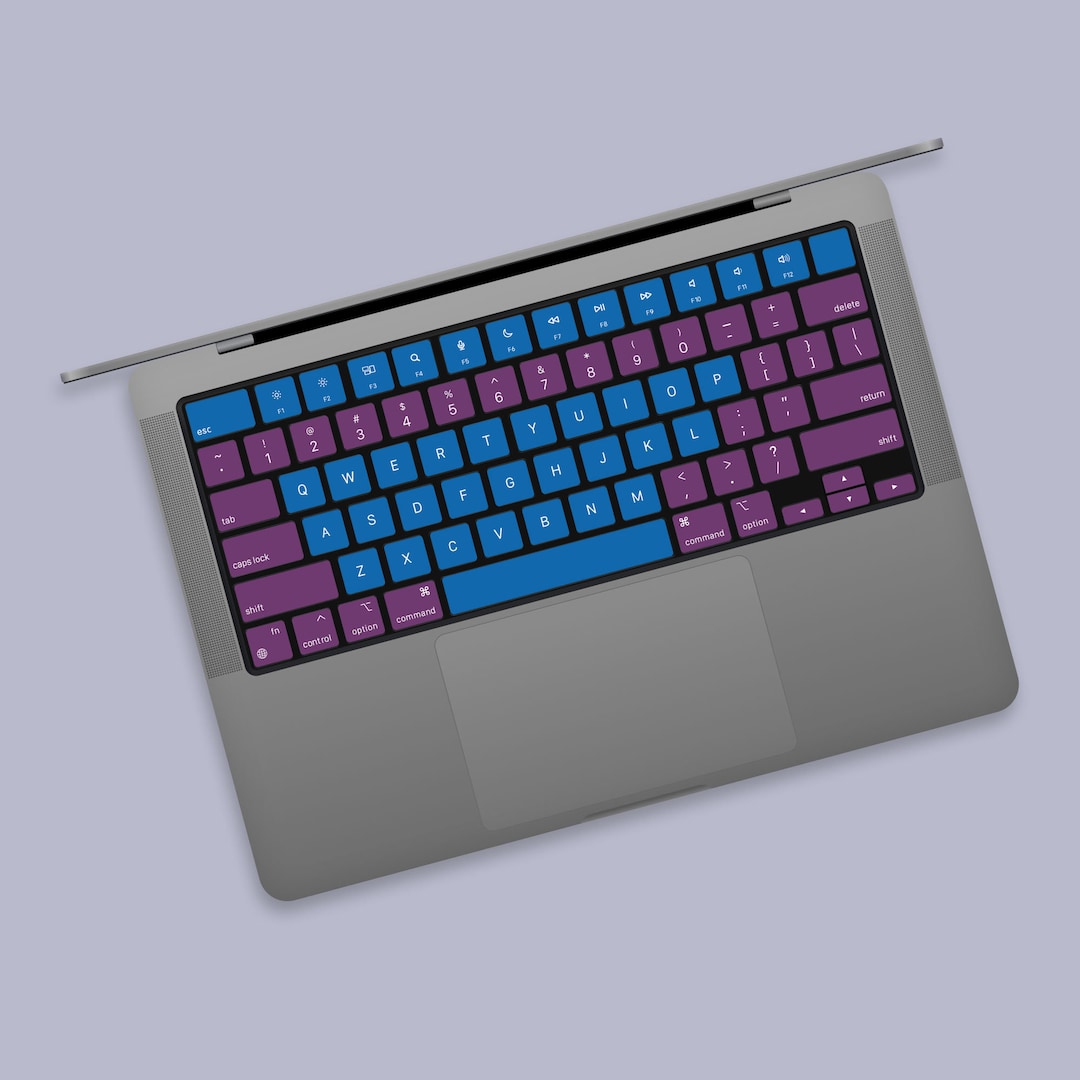 Purple-blue Fantasy MacBook Keyboard Skin, Cool Tones, Quick Apply, 3M ...