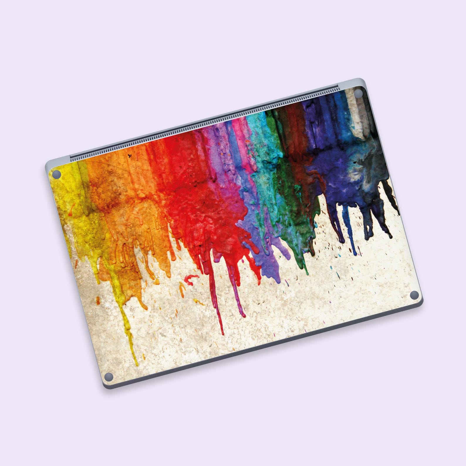 Rainbow Splash Design Surface Laptop Skin | Vibrant Color Drip Art ...