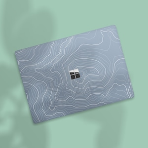 Topographic Map Transparent Surface Laptop Skinminimalist Terrain Clear ...