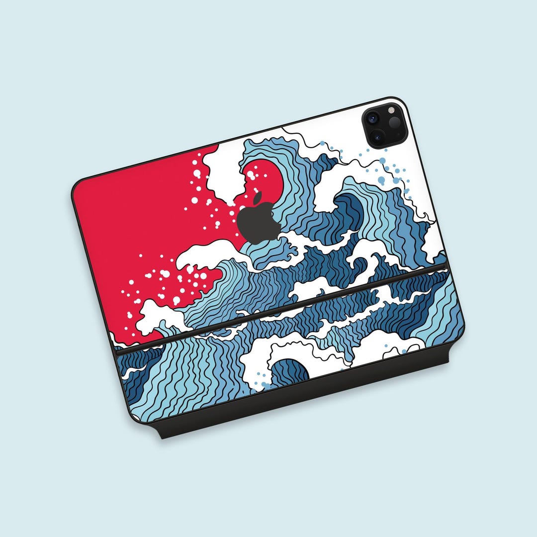 Japanese Ukiyo-e Style iPad Magic Keyboard Skin | Powerful Wave Design ...