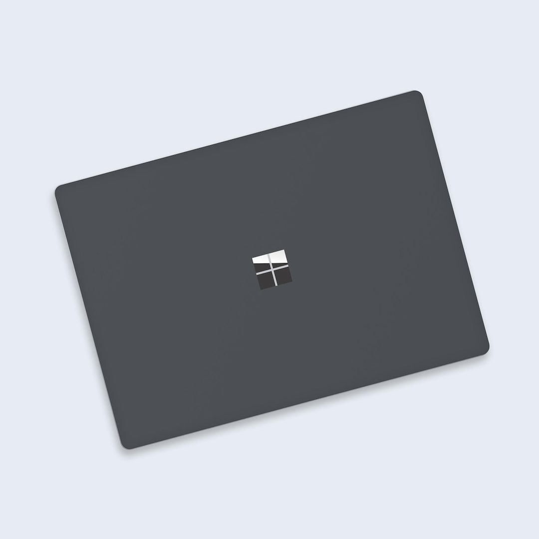 Classic Charcoal Gray Surface Laptop Protective Skin | Sleek Slate Gray ...