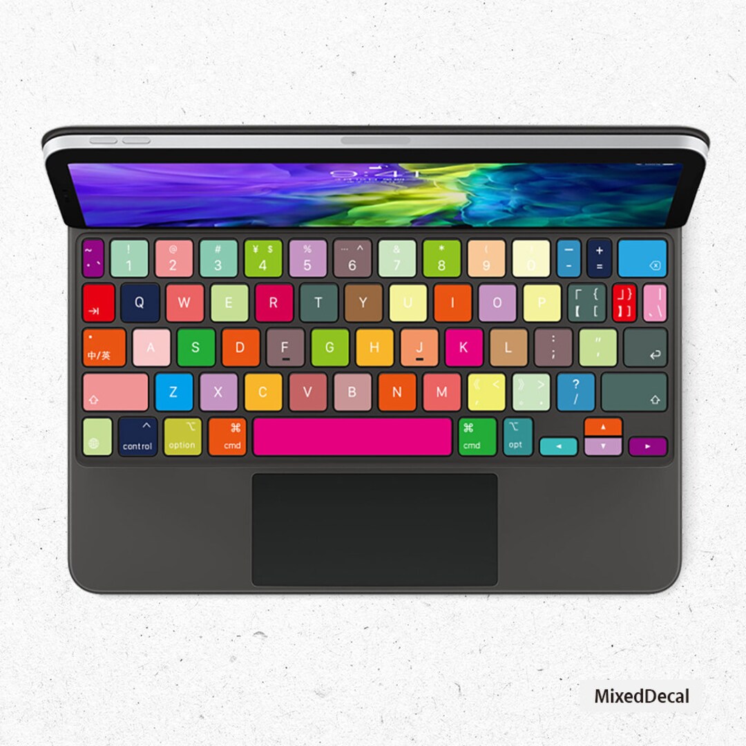 IPad Magic Keyboard Keys Skin iPad Pro 12.9 iPad Pro 11 Colorful ...