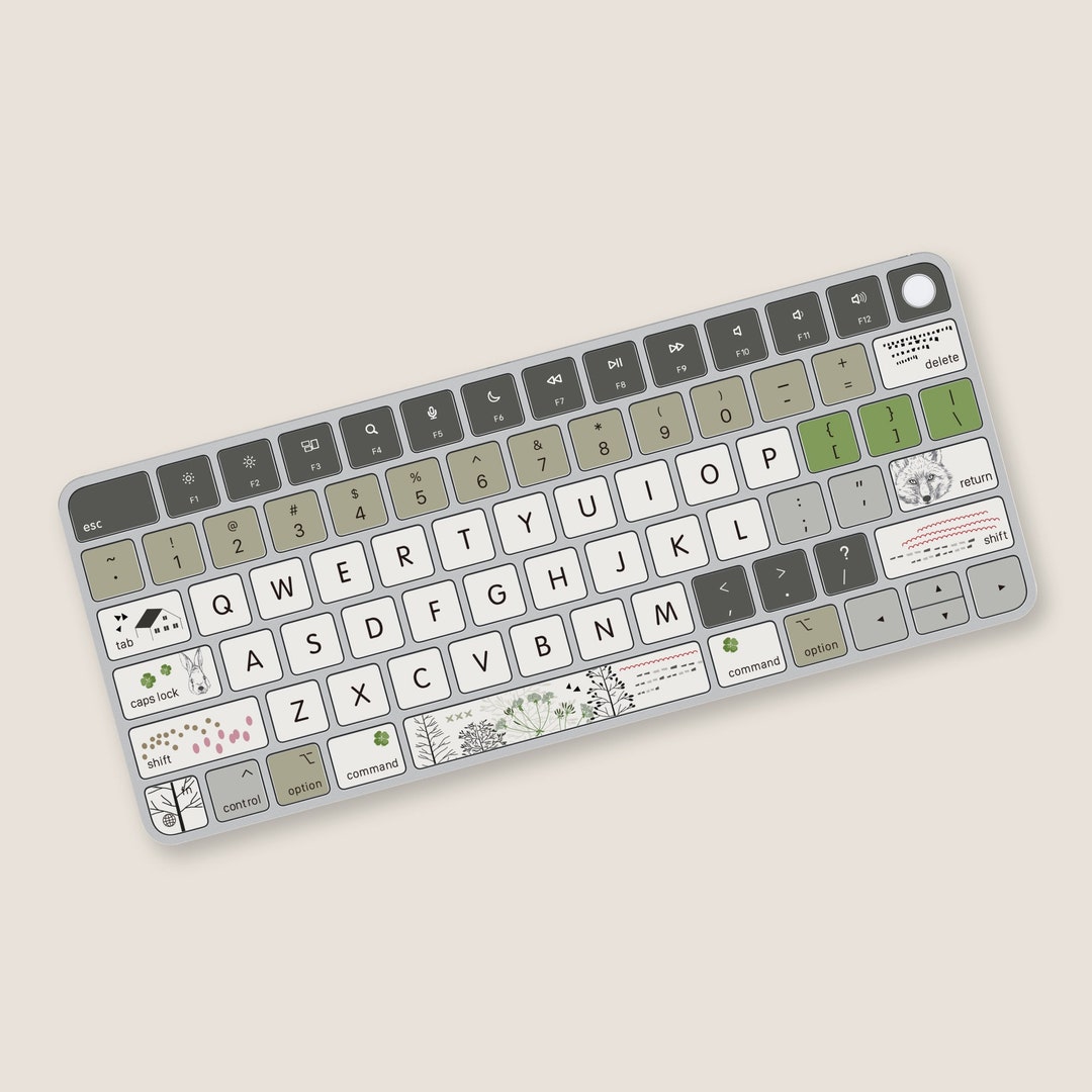 Grey Forest Keyboard Sticker for Magic Keyboard With Touch ID Model ...