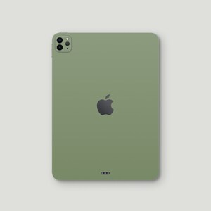 Matte Olive Green iPad Skin - Minimalist Solid Color Protective Wrap - Etsy