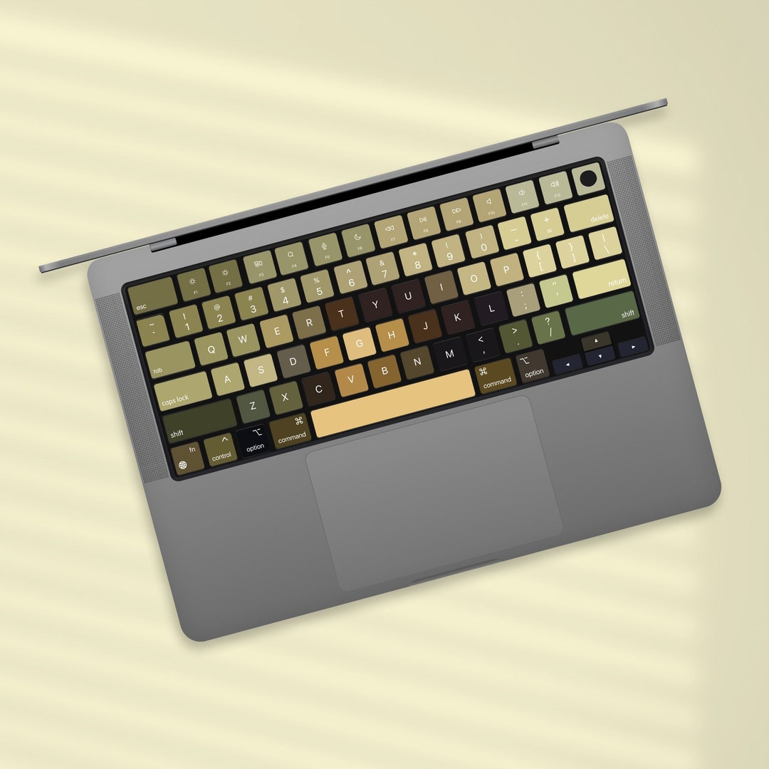 Green Color Block 2 MacBook Keyboard Stickers| Keyboard Key's ...