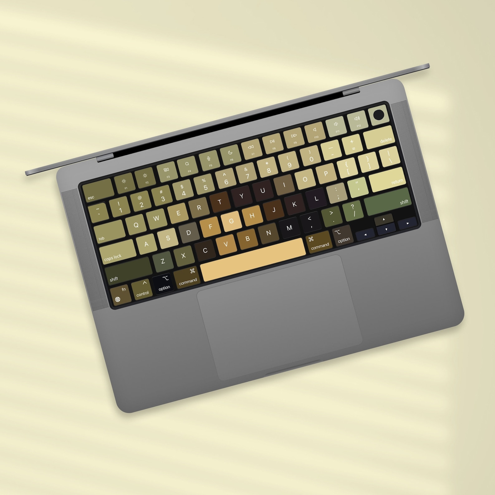 Green Color Block 2 MacBook Keyboard Stickers| Keyboard Key's ...