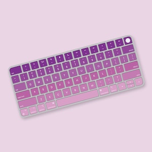 Violet Gradient Keyboard Sticker for Magic Keyboard With Touch ID Model ...
