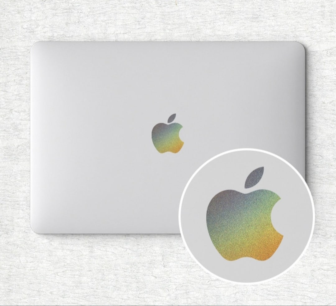 Solid Color MacBook Logo Sticker Apple Logo Sticker MacBook Retro Logo Decal /macbook Pro Decal ...