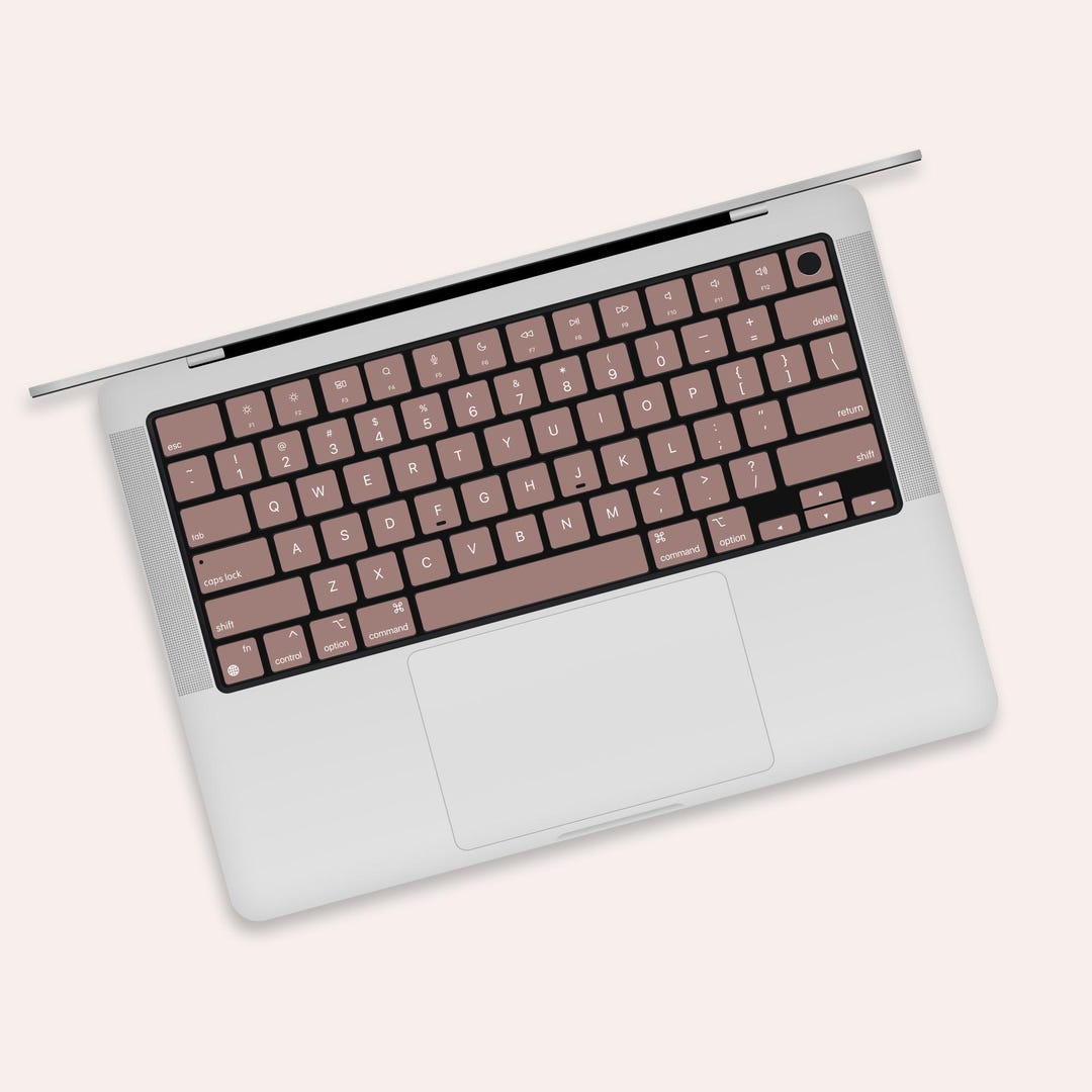 Aged Pink MacBook Keyboard Stickers Keyboard Key's Individual Stickers ...