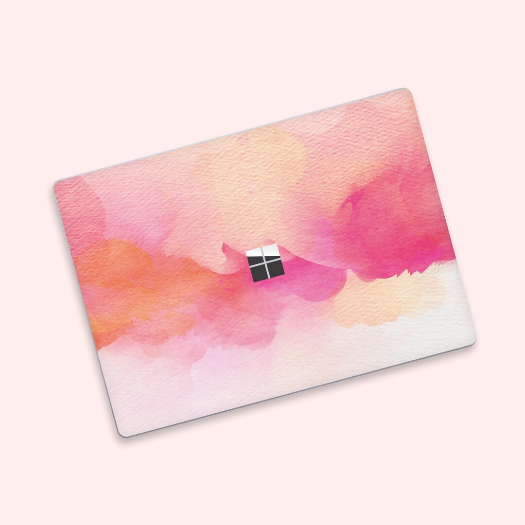 New Microsoft Surface Laptop Sticker Top Surface Skin Watercolor Pink ...