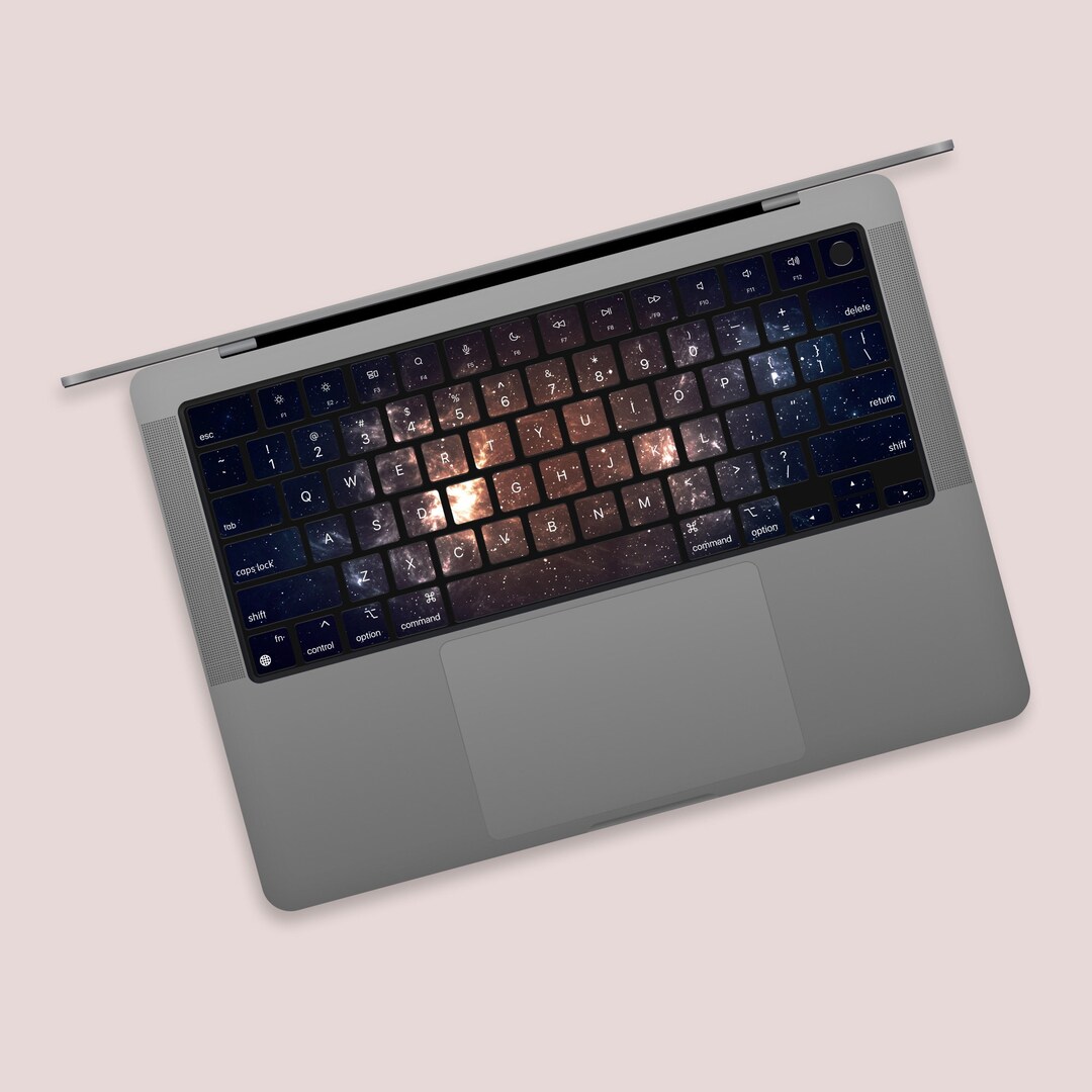 Cosmic Exploration MacBook Keyboard Sticker | Nebula Pattern MacBook ...