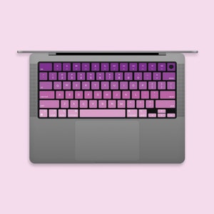 Changing Purple Keyboard Stickers Laptop Keyboard Cover Vinyl MacBook ...