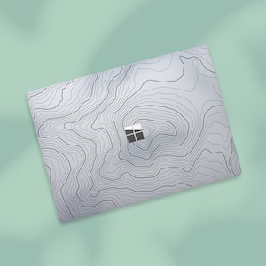 Topographic Map Transparent Surface Laptop Skinminimalist Terrain Clear ...
