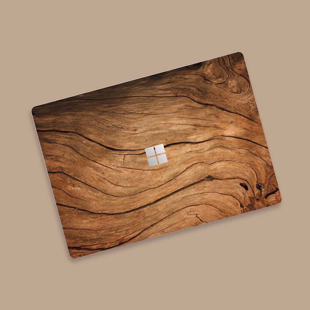 Vintage Realistic Timber Surface Laptop Skin | Natural Wood Texture ...