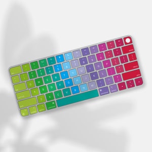 Rainbow Color Scheme Keyboard Sticker for Magic Keyboard With Touch ID ...