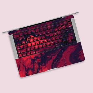 Fiery Red Liquid Ink Art MacBook Skin | Crimson Flow MacBook Pro Skin ...