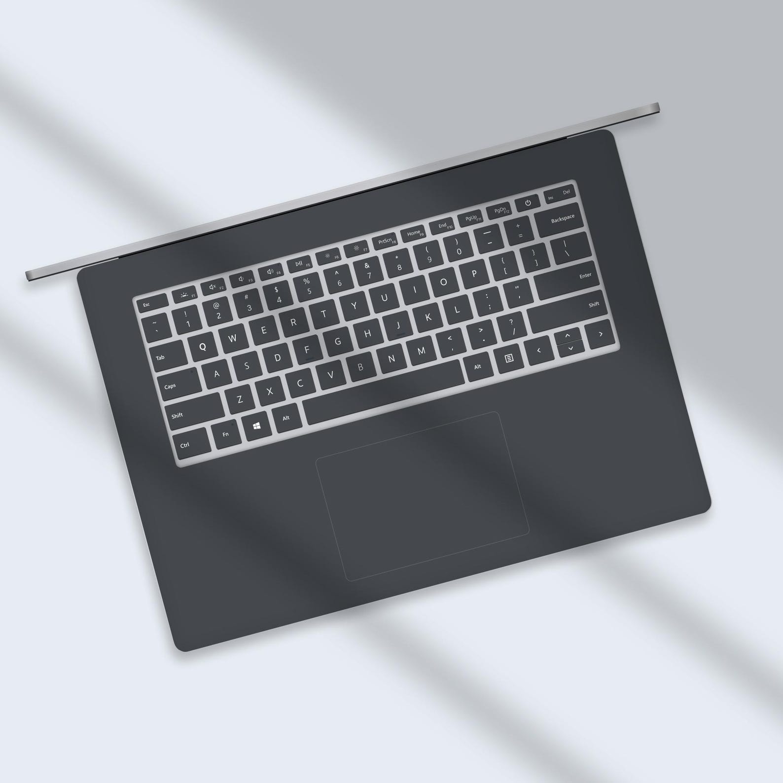 Classic Charcoal Gray Surface Laptop Protective Skin | Sleek Slate Gray ...