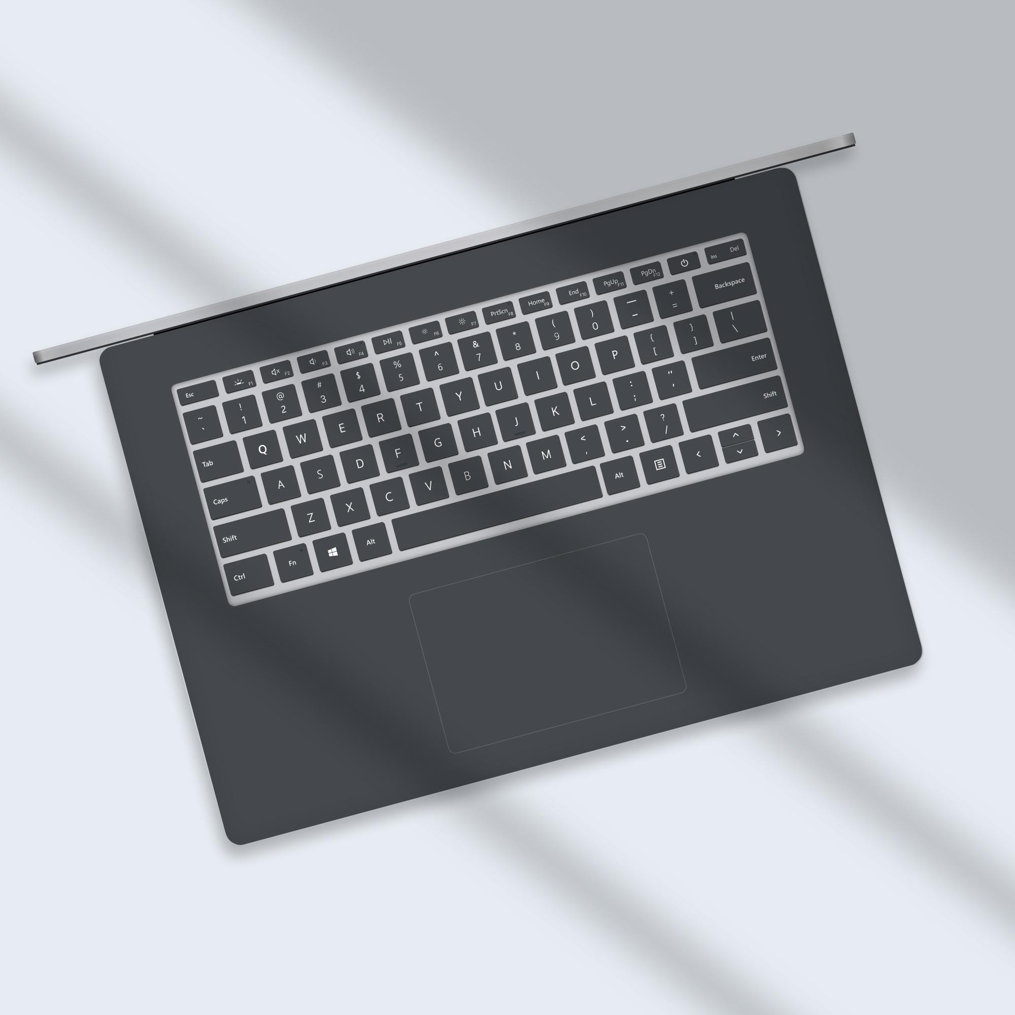 Classic Charcoal Gray Surface Laptop Protective Skin | Sleek Slate Gray ...
