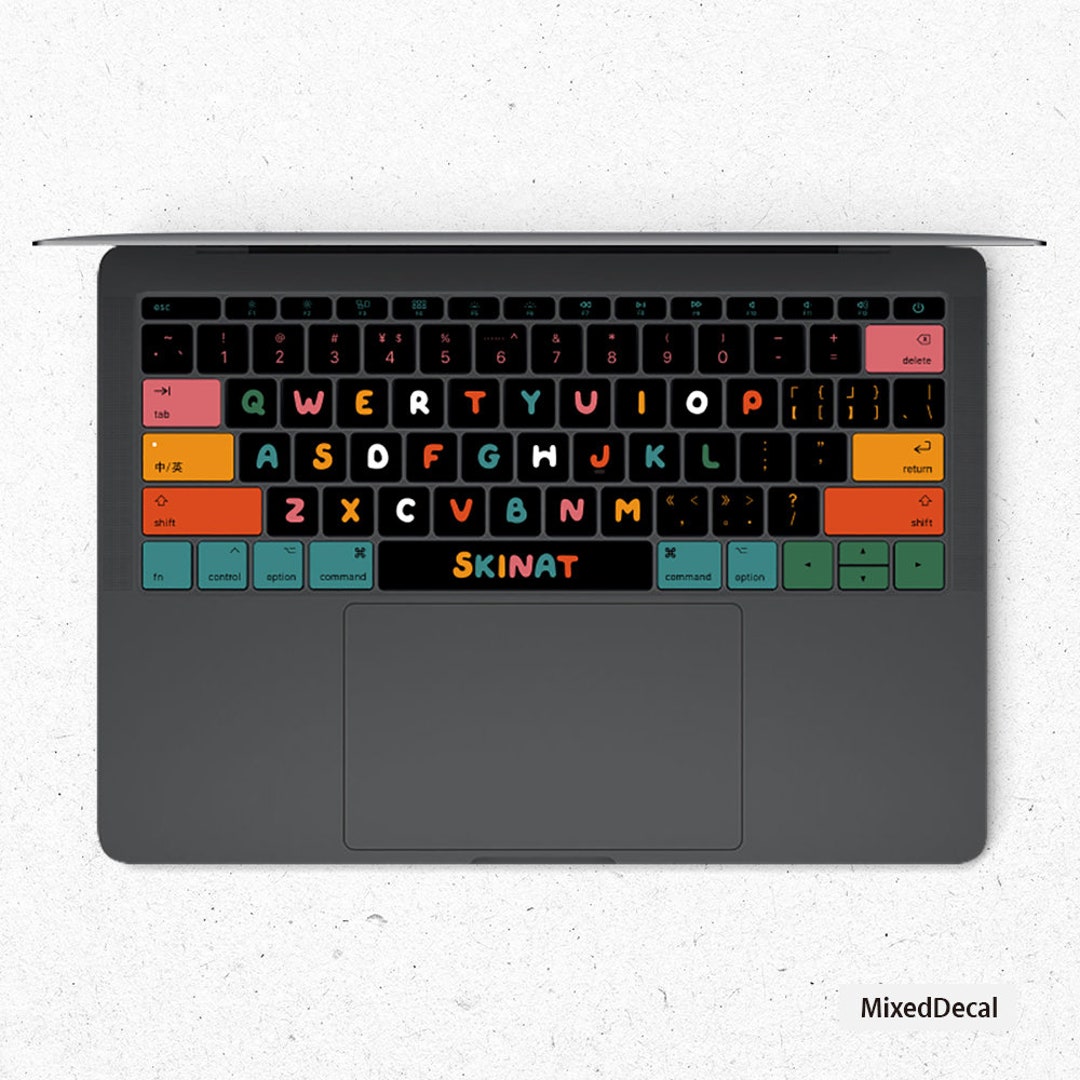 Colorful Font MacBook Keyboard Stickers| Keyboard Key's Individual ...