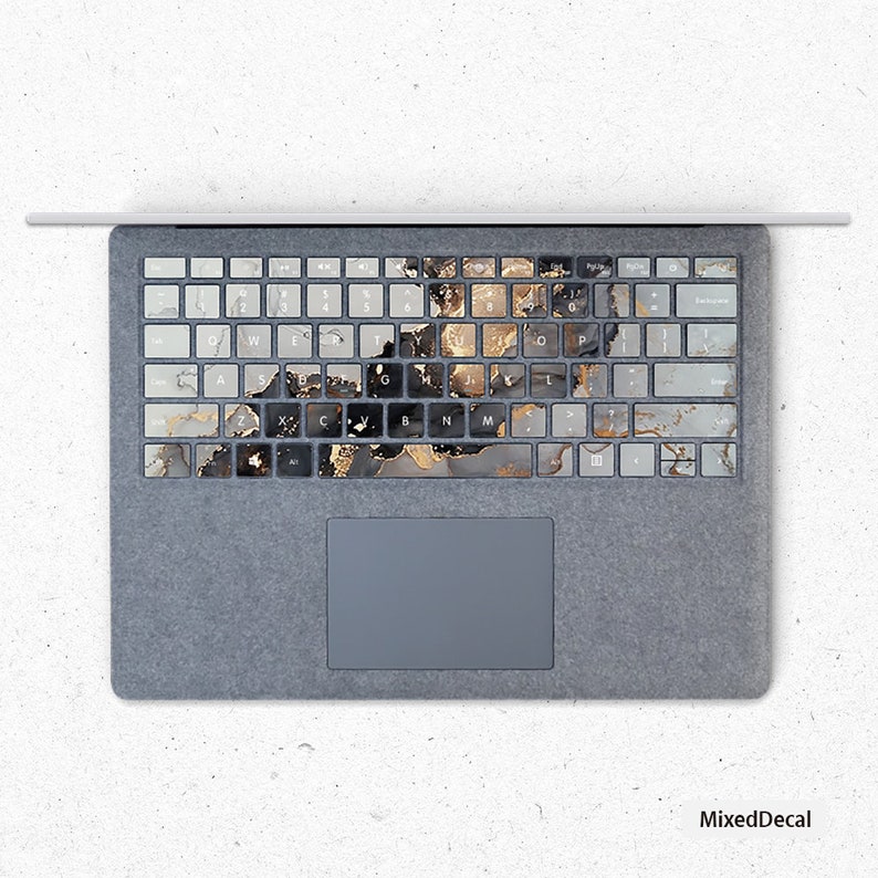 Surface Book 3 Keyboard Stickers Individual Keys Decal Gold Marble ...