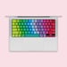 Vibrant Rainbow Mosaic Keys Sticker for MacBook Keyboard Colorful ...