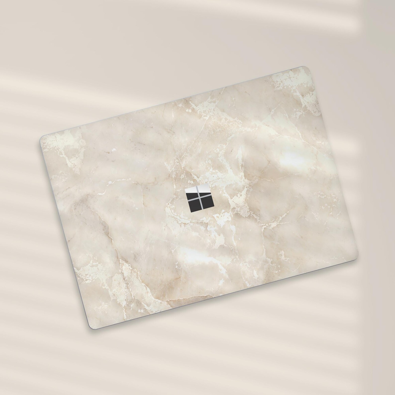 Cream Marble Texture Surface Laptop Skin | Natural Stone Look Surface ...