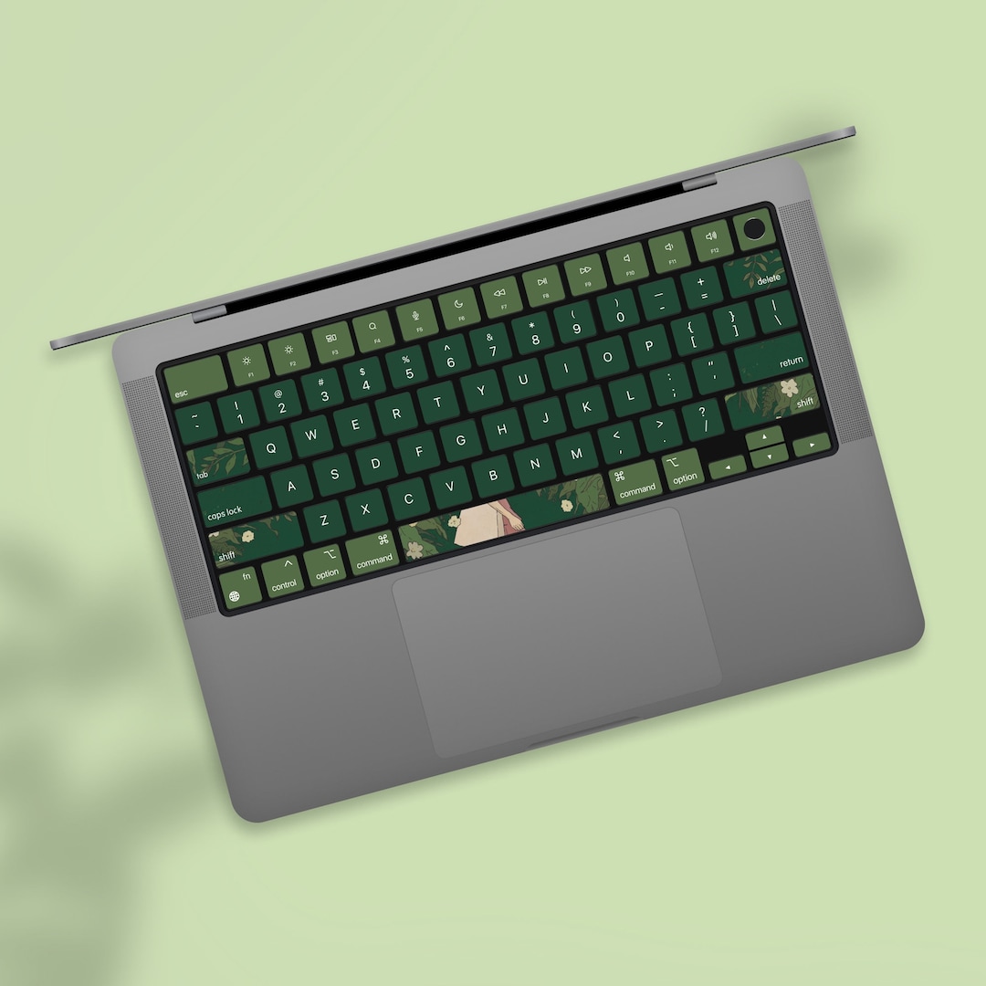 Dark Green MacBook Keyboard Stickers| Keyboard Key's Individual ...