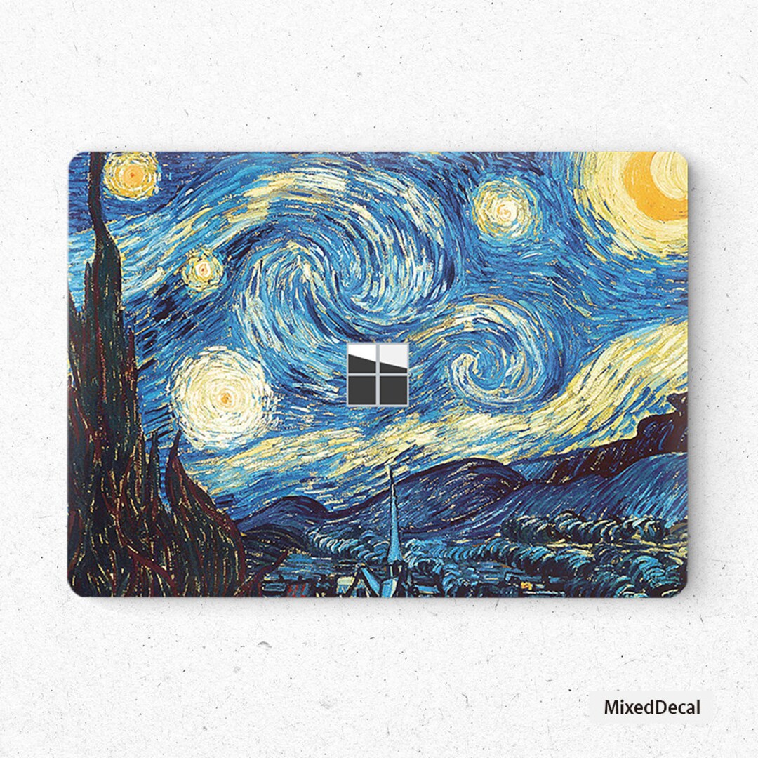 Laptop Stickers Microsoft Surface Laptop Skin Starry Night - Etsy
