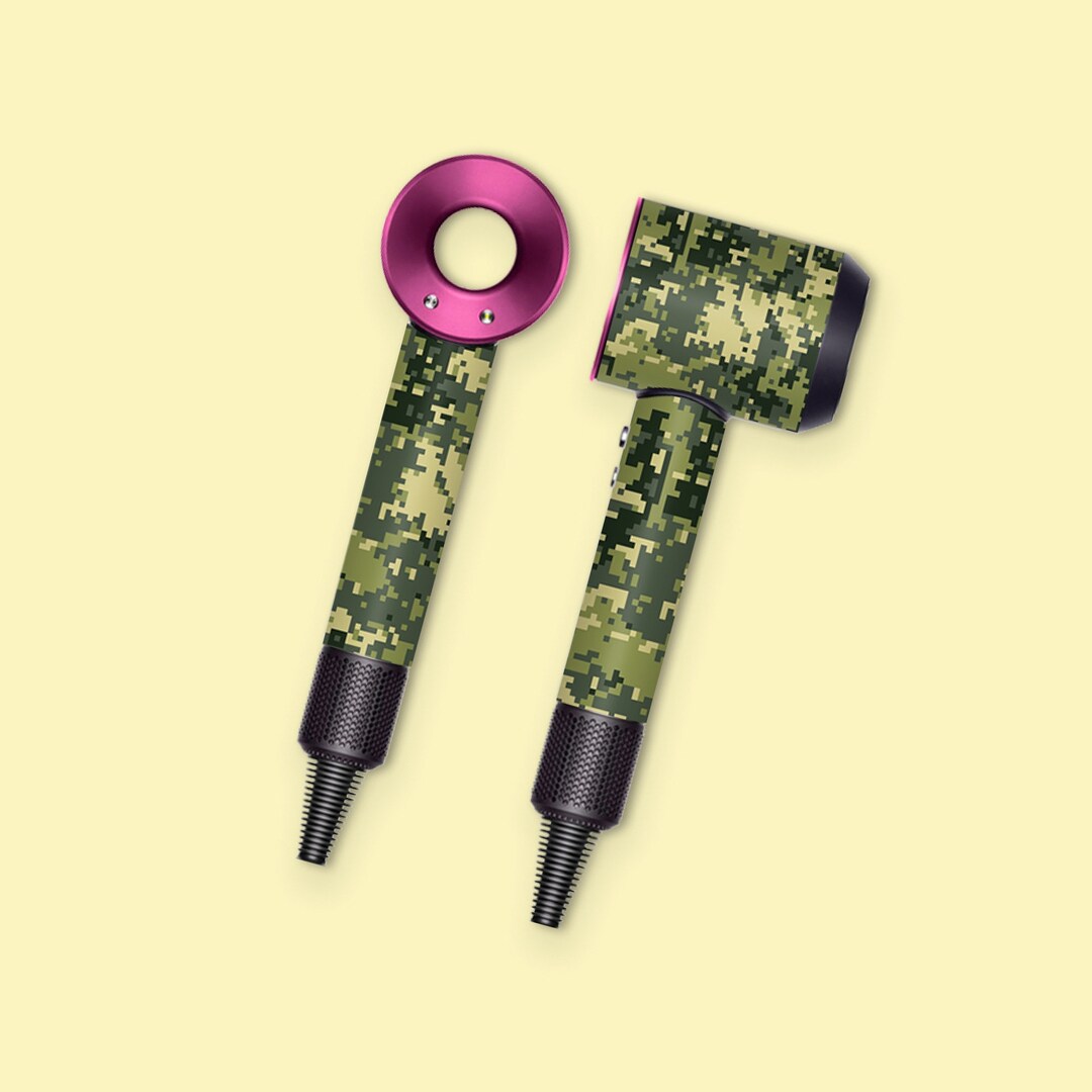 Tactical Camo Dyson Hair Dryer Skin | Green Military Chic Hair ...