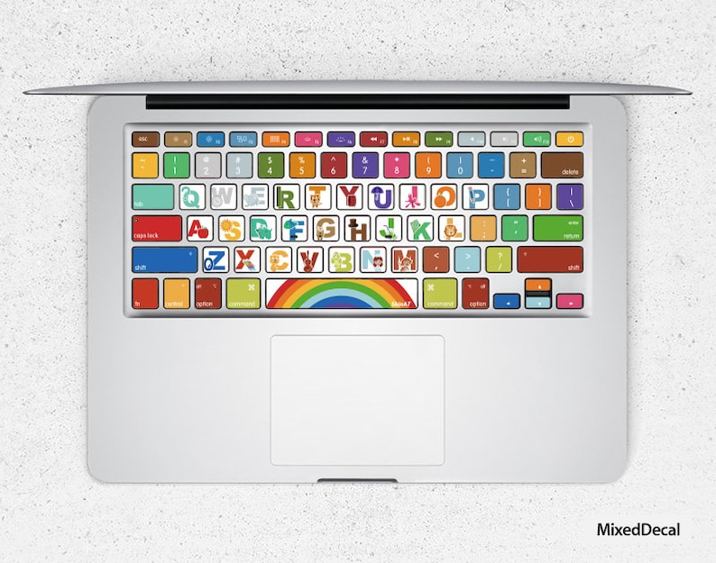 Rainbow Keyboard Stickers Laptop Keyboard Decal MacBook Air Sticker ...