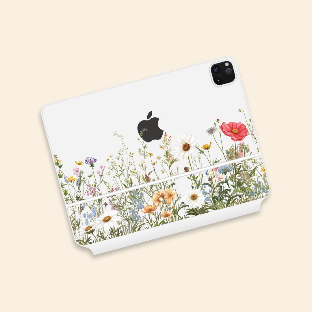 Floral Design iPad Magic Keyboard Clear Skin | Spring Aesthetics ...