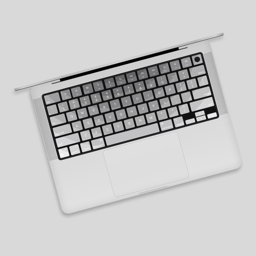 Minimalist Design MacBook Keyboard Sticker | Sleek Appearance MacBook ...