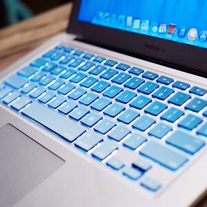 Blue MacBook Keyboard Keys Skin MacBook Keys Stickers MacBook Air 13 ...