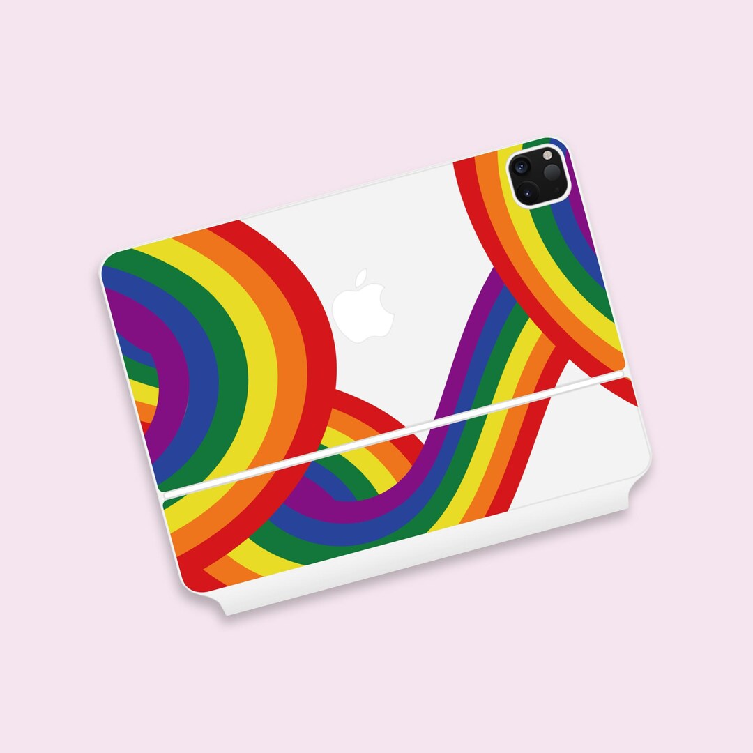 LGBTQ Pride iPad Magic Keyboard Transparent Skin | Rainbow Colors iPad ...