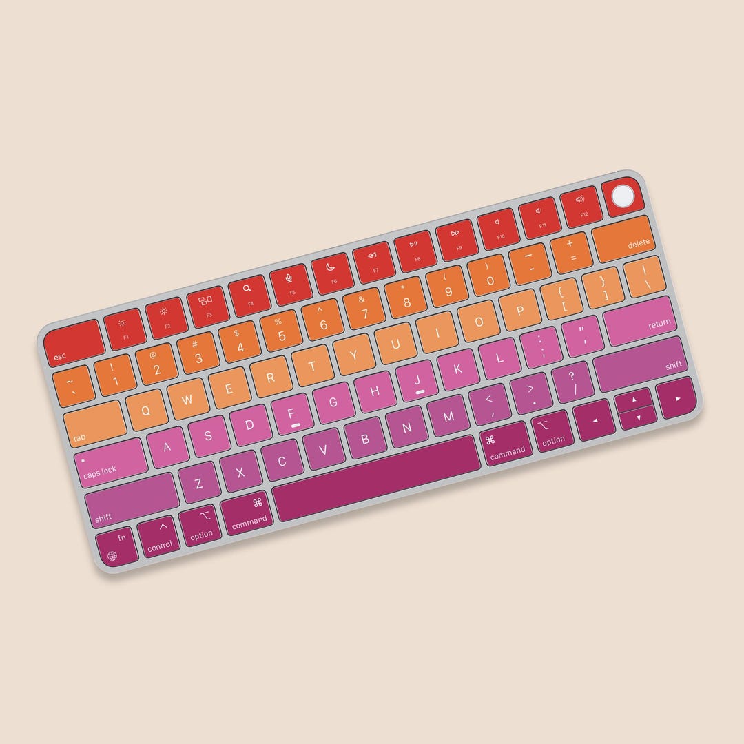 Lesbian Pride Flag Colors Magic Keyboard Stickers | LGBTQ+ Keyboard ...