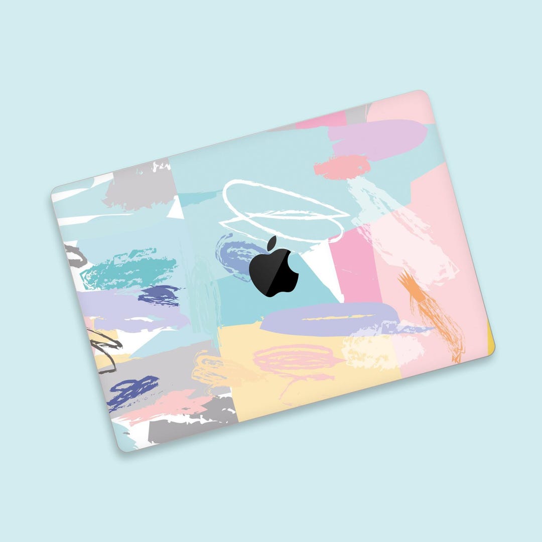 Abstract Pastel MacBook Air Skin | Artistic Brushstrokes MacBook Pro ...